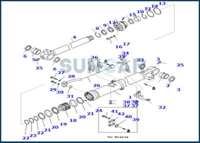 中国 707-99-47890 PC240LC-8K PC240LC/NLC-10のための7079947890のバケツ シリンダー サービス キット 販売のため
