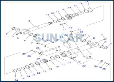 China 707-99-58450 le kit de service de cylindre de 7079958450 seaux adapte l'excavatrice de PC450LC-8K for sale