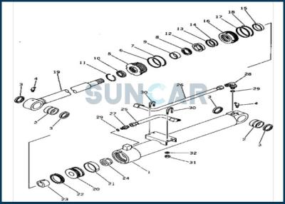 China 20X-63-56300 20X-63-56300 Boom Cylinder Seal Repair Kit For Excavator PC80-1 for sale