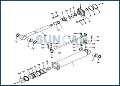 Cina 131-63-05040 1316305040 sollevano il corredo di riparazione della guarnizione del cilindro per KOMATSU D53S-16 in vendita