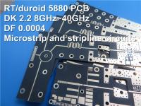 China 2 Layer High Frequency PCB Based On 31 Mil Rogers RT/Duroid 5880 Substrates for sale
