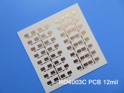 China Roger RO4003C 12mil Two Layer Pcb Black Silkscreen ENEPIG Finished for sale