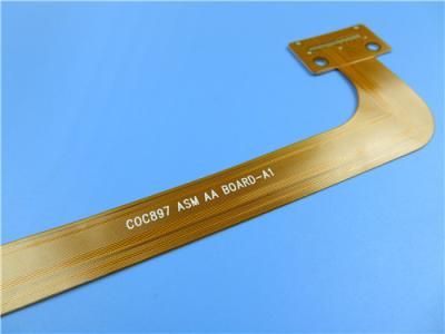 China Multilayer Flexible Printed Circuit (FPC) 4-layer Flex PCB with 0.25mm Thick and Immersion Gold for Display Backlight for sale