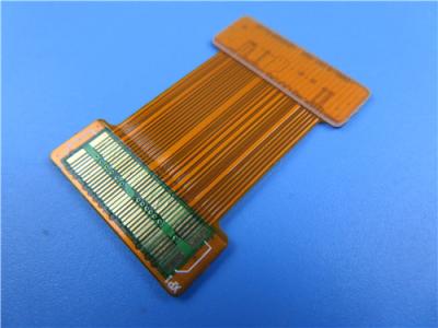 China Double Layer Flexible Printed Circuit on Polyimide With Gold Plated and FR-4 Stiffener for Electronic Toll Collection for sale