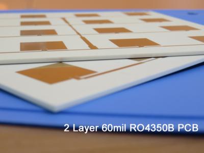 China Rogers 4350 High frequency PCB 1.524mm  Double Sided RF Circuit Board for sale