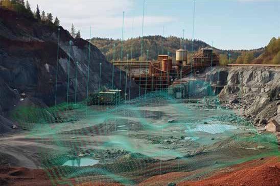 Mining and construction application featuring H16PRO GNSS Receiver on heavy machinery
