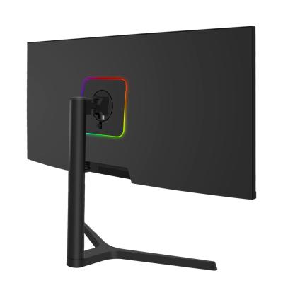 China 4K UHD Internet Cafe 34 Inch Gaming Monitor With IPS LED RGB Lighting Height Adjustable for sale
