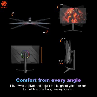 China OEM 32 Inch QHD Monitor With Adjustable Bracket Dynamic RGB Lighting Gaming Monitor for sale
