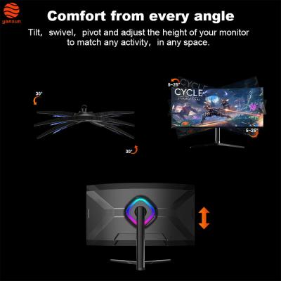 Cina Monitor da gioco curvo ultrawide da 34 pollici con illuminazione RGB, altezza regolabile e personalizzato in vendita