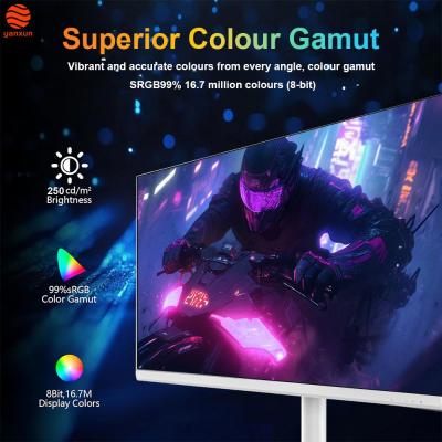 China QHD Resolution 27 Inch Computer Monitor RGB Lighting White Color Gaming Monitor for sale