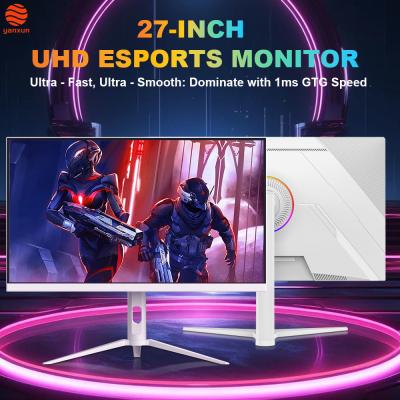 China QHD Resolution 27 Inch Computer Monitor RGB Lighting White Color Gaming Monitor for sale