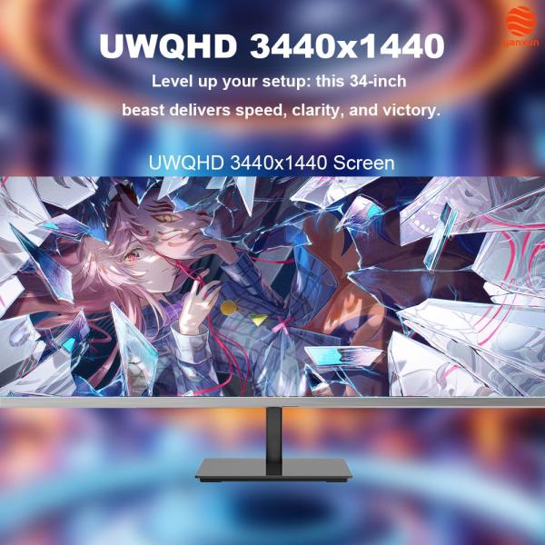 Quality Immersive Widesreen Flat 34 Inch Gaming Monitor UWQHD 3440x1440 Multiple for sale