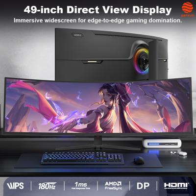 China Freesync 49 Inch Curved Monitor Ultra Wide Monitor 180HZ With 32:9 Aspect Ratio for sale