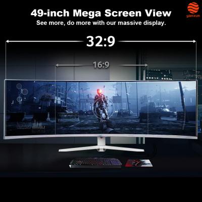 China Curved Immersive Widescreen Gaming Monitor 49 Inch Ultrawide Monitor Customizable for sale