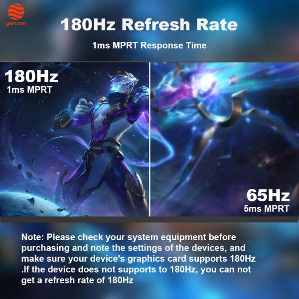 Quality 32 Inch QHD Resolution Gaming Monitor 99% SRGB Ultrawide 180Hz Computer Monitor for sale