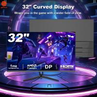 Quality 1440P 32 Inch Gaming Monitor 3000R IPS Panel QHD Resolution PC Monitor Curved for sale
