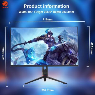 Cina Tempo di risposta rapido Monitor da gioco 1800R Monitor per computer con risoluzione QHD da 32 pollici in vendita