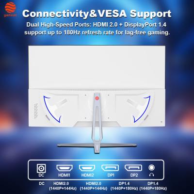 Cina 3000R QHD Risoluzione 32 pollici Monitor di gioco 180Hz Refresh Rate Brand personalizzato in vendita