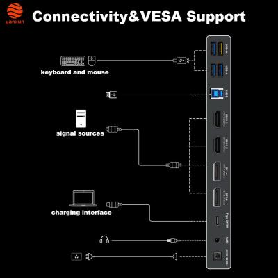 Cina 3000R QHD Risoluzione 32 pollici Monitor di gioco 180Hz Refresh Rate Brand personalizzato in vendita