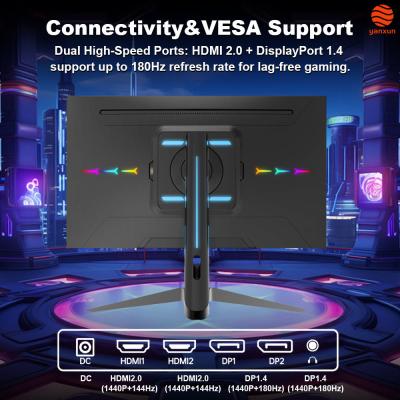 Cina Monitor con pannello IPS 4K da 27 pollici 180Hz, risoluzione UHD, staffa fissa, monitor da gioco in vendita