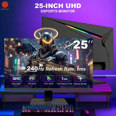 Cina Protezione Occhi Monitor Gaming QHD o UHD 25 Pollici 240Hz Nero Design Salvaspazio in vendita