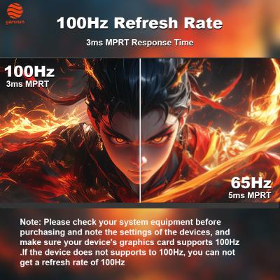 중국 300cd/M2 4K 27인치 게이밍 모니터 UHD 180Hz 컴퓨터 모니터 (고정 브래킷 포함) 판매용