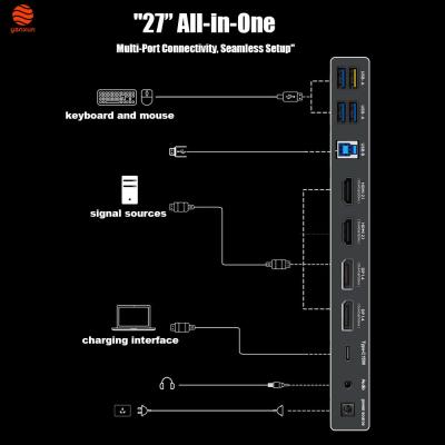 China 27 Inch UHD Resolution TF Gaming All-in-One Computer Monitor, 4K IPS Panel 144Hz with Fixed Bracket for sale