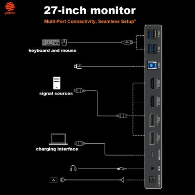 China 27 Inch UHD Resolution TF Gaming All-in-One Computer Monitor, 2K IPS Panel 100Hz with Fixed Bracket for sale