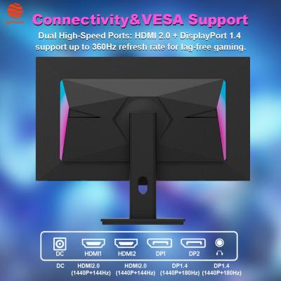 China 27-Inch Gaming Monitor: UHD Resolution, 2560x1440 2K IPS Panel, 360Hz High Refresh Rate (No Motion Blur for Fast Games) & Stable Fixed Bracket – Great for Competitive Gaming, Streaming & Daily Visual for sale