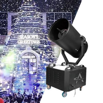 China Professional Outdoor Stage Projection Lights LED Snow Machine High Output Artificial Snow Maker Custom Foam Snowflake Machine for sale