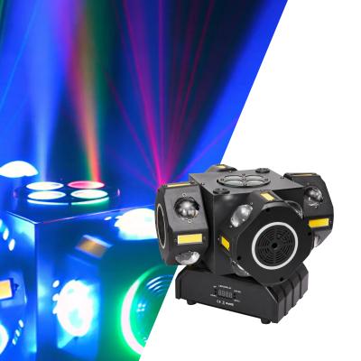 China 4-in-1 RGBW 180W LED Stage Lighting Shaking Disco Beam Light with Laser Pattern Strobe DMX512 Control for Private Room Flash for sale