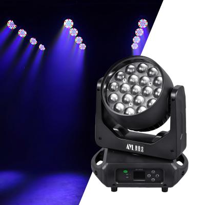 China RS19 19x15W RGBW 4in1 LED Washer Light DMX512 Control Moving Head Focusing Wash Light for DJ Bar Wedding Party Night Club for sale