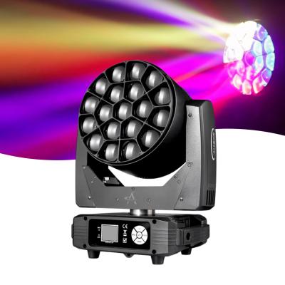 China FY-1915 19X15W Bee Eye RGBW 4in1 Zoom Moving Head Wash Light DMX Light Controller LED Bar Strobe Beam Disco DJ Theatre Lighting for sale