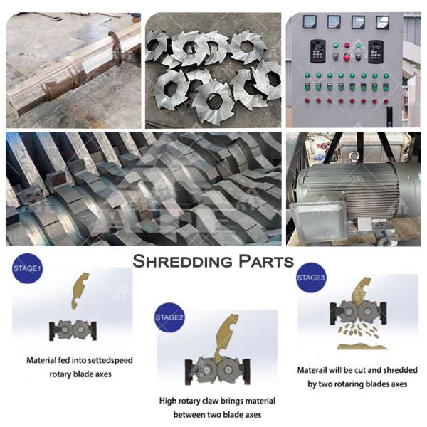 Quality Aluminum Block Metal Scrap Shredder Wheel Scrap Shredder Machine for sale