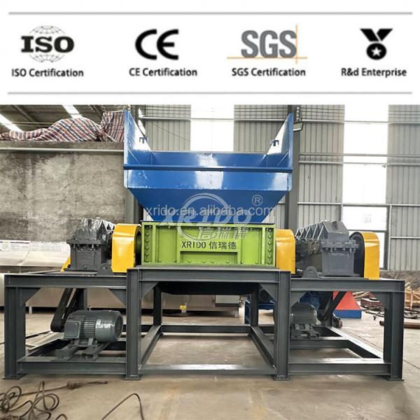 Quality 300-22000Kg/H Waste Glass Bottle Shredder Double Shaft Plastic Shredder Machine for sale