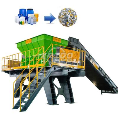 China Plastic Waste Shredder Machine Double Shaft Shredder Voor Stoffen En Kleding Te koop
