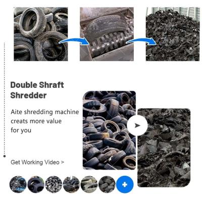 China 2t/D-3t/D Tyre Recycling Machine Tire Crusher Waste Rubber Tyre Shredder Machine for sale