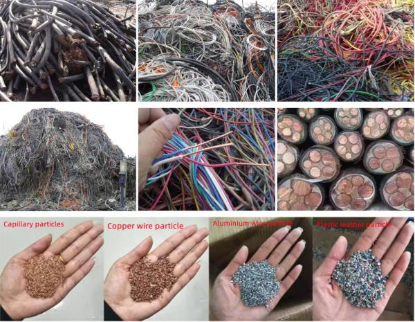 Quality Copper Wire Recycling Machine Copper Cable Granulator Automatic Dry Copper Rice for sale