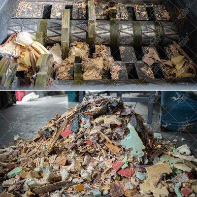 China Wooden Frames Shredding Machine Solid Waste Shredder For Sofa Mattress Furniture Waste Dispose Plant for sale