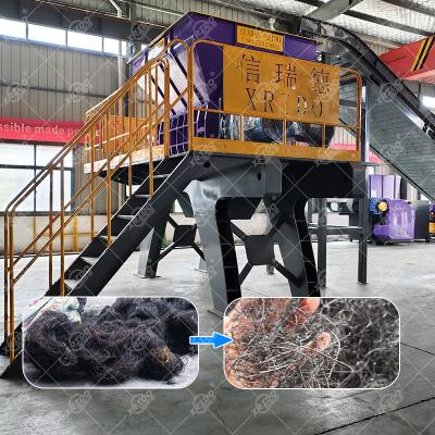 China Linea di triturazione pneumatici per pirolisi, trituratore per filo di acciaio da pneumatico, pre-trituratore per acciaio di scarto for sale