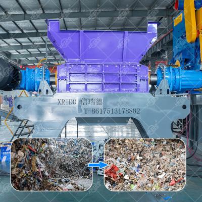 China Xrido 55KW Twin Shaft Scrap Metal Shredder for Aluminum Alloy Recycling for sale
