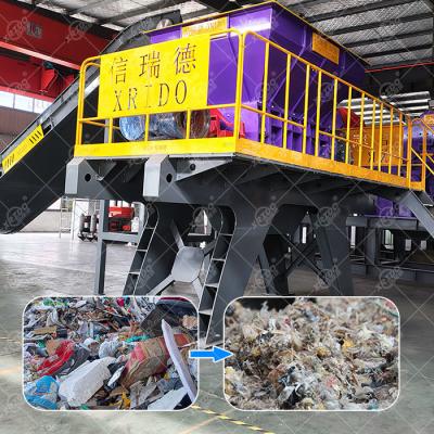 China Xrido Automatic Waste Shredder for Metal Plastic Recycling 1-10cm Output for sale