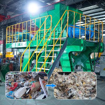 China Municipal Solid Waste Shredder with 1-10 Cm Output 100-50000 Kg/hour Capacity and 5~10 Years Lifetime for sale