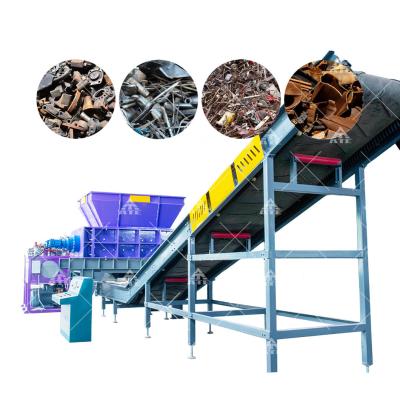 China Double Shaft Metal Shredder with 200-2200mm Input Size 1-10 cm Final Product and 1800×1206 mm Shredder Room for sale