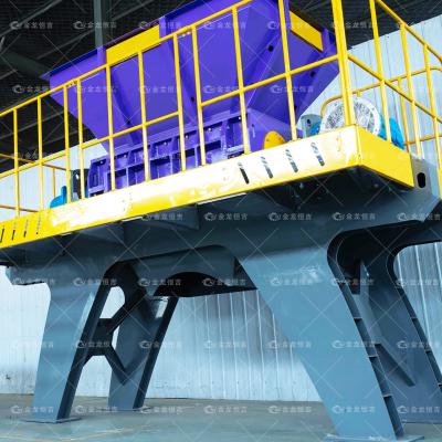 China Industrial Double Shaft Metal Shredder with 9CrSi/D2/SKD-11 Blades Low Noise and Automatic Operation for sale