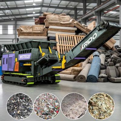 China Tracked Mobile Double Shaft Shredder for Municipal Waste with High Efficiency and Customizable Solutions for sale