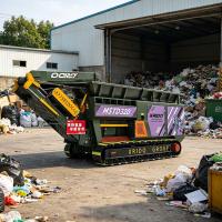 China Double Shaft Crawler Mobile Shredder 200-2200mm Input for Solid Waste for sale