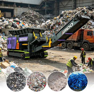 China Double Shaft Design Crawler Mobile Shredder with High Efficiency Shredding and Quiet Operation for sale