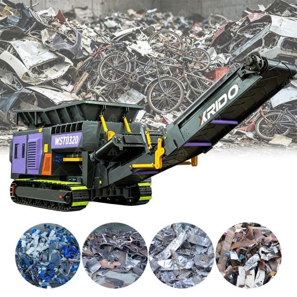 Quality High Productivity Crawler Mobile Shredder with 40 Tons Per Hour Capacity and Stainless Steel Components, CE ISO TUV Certified for sale