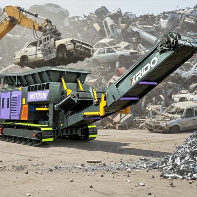 China 40 Tons Per Hour Stainless Steel Construction CE ISO TUV Certified Crawler Mobile Shredder Machine for sale